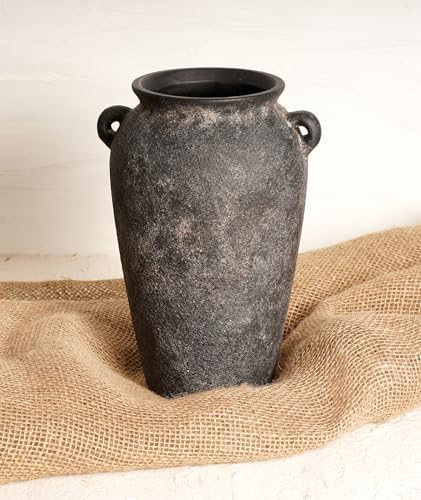 Amazon.com: Terracotta Vase 10inch Tall, Farmhouse Distressed Ceramic ...