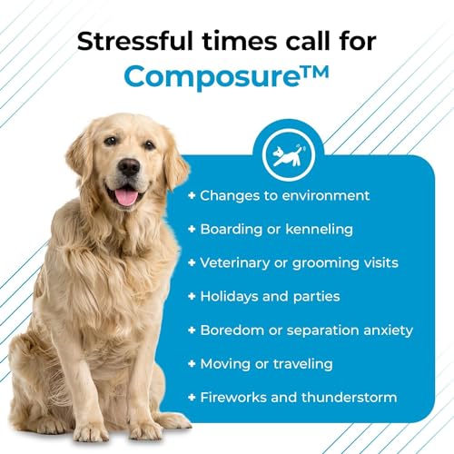VETRISCIENCE Composure Calming Chews For Dogs - Clinically Proven Dog ...