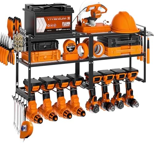 Amazon.com: Across-Star Drill Holder Organizer Wall Mount, 3 Layers ...