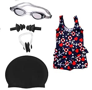 Buy GOLDEN GIRL Girls Swimming Kit with Swimming Costume Swimming ...
