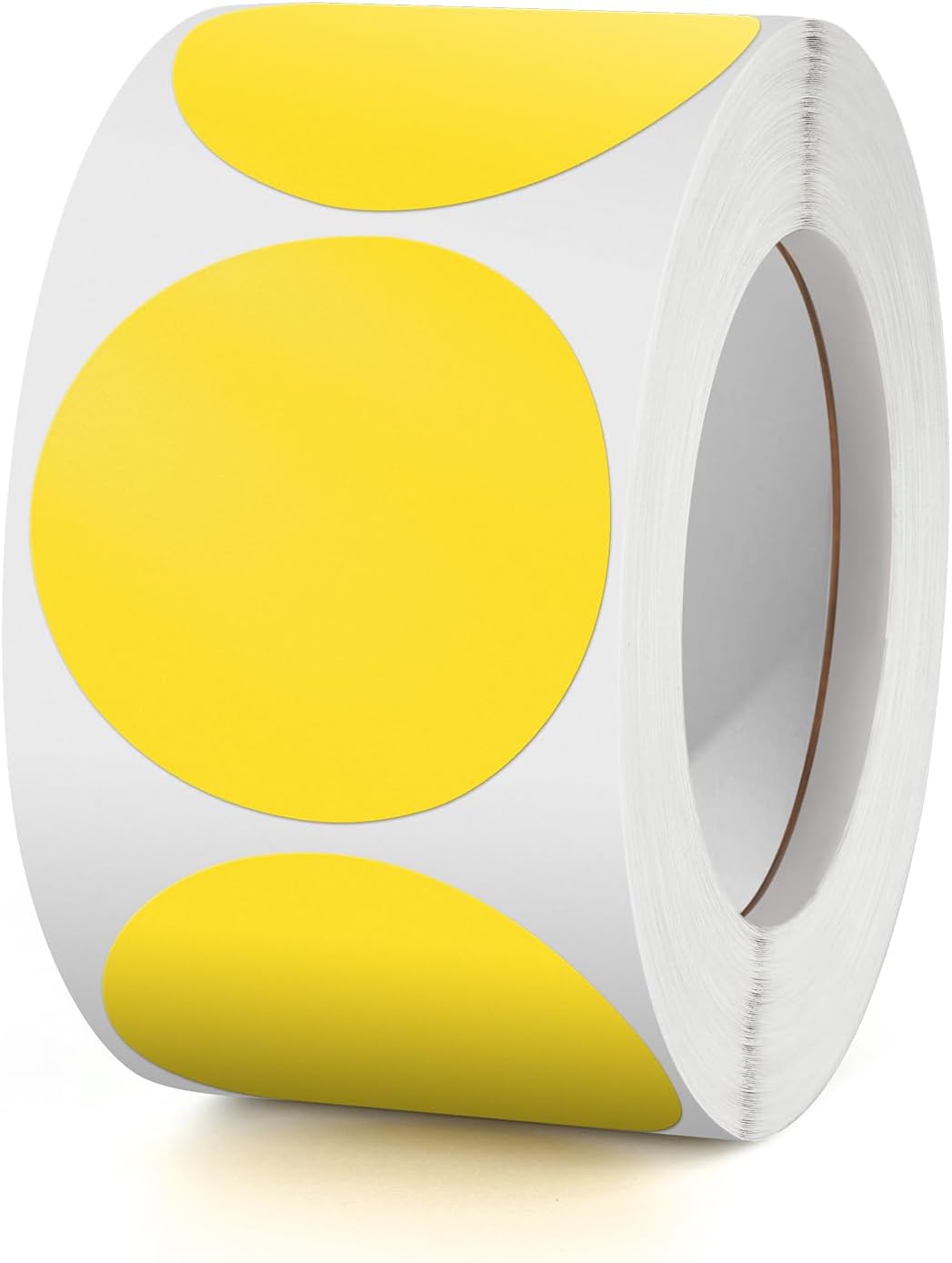 Round Stickers Yellow 38 mm Circle Labels Colour Coding Dot Vinyl Floor ...
