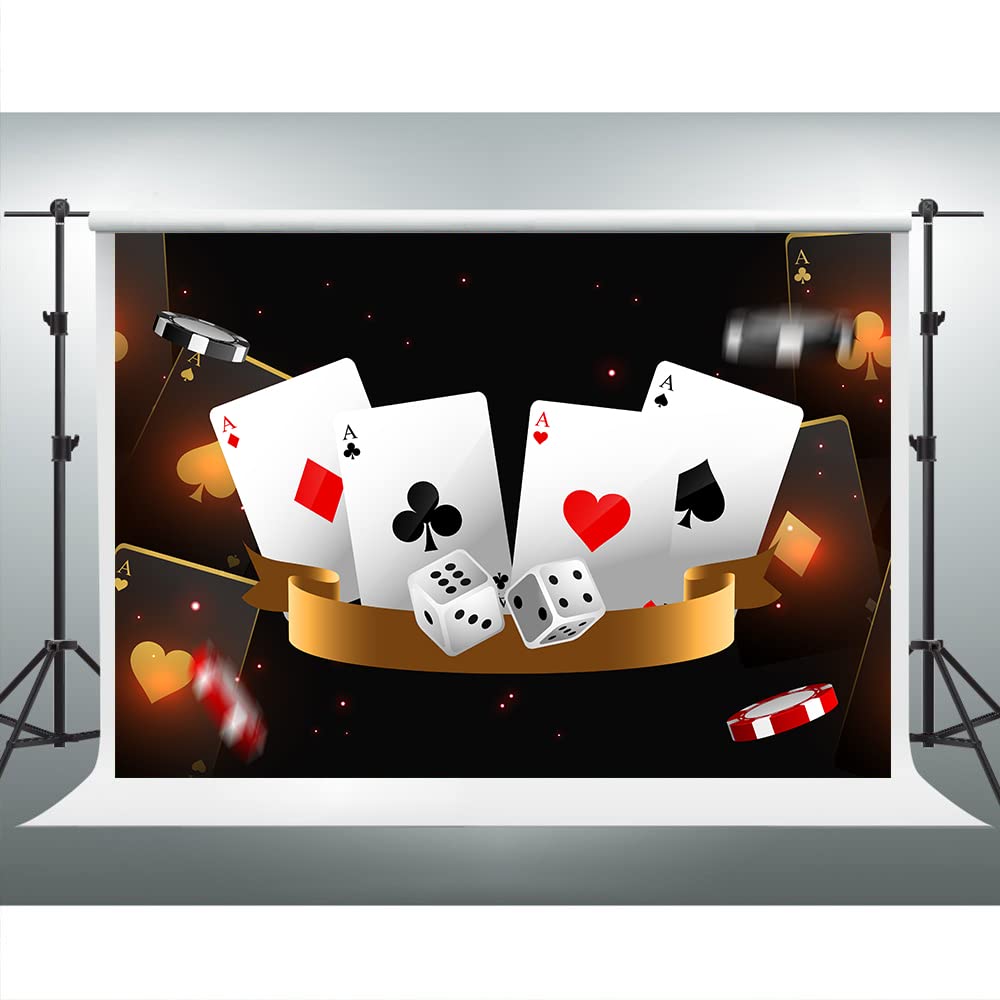 Amazon.com : VIDMOT Casino Poker Background 7x5ft Dice Playing Cards ...