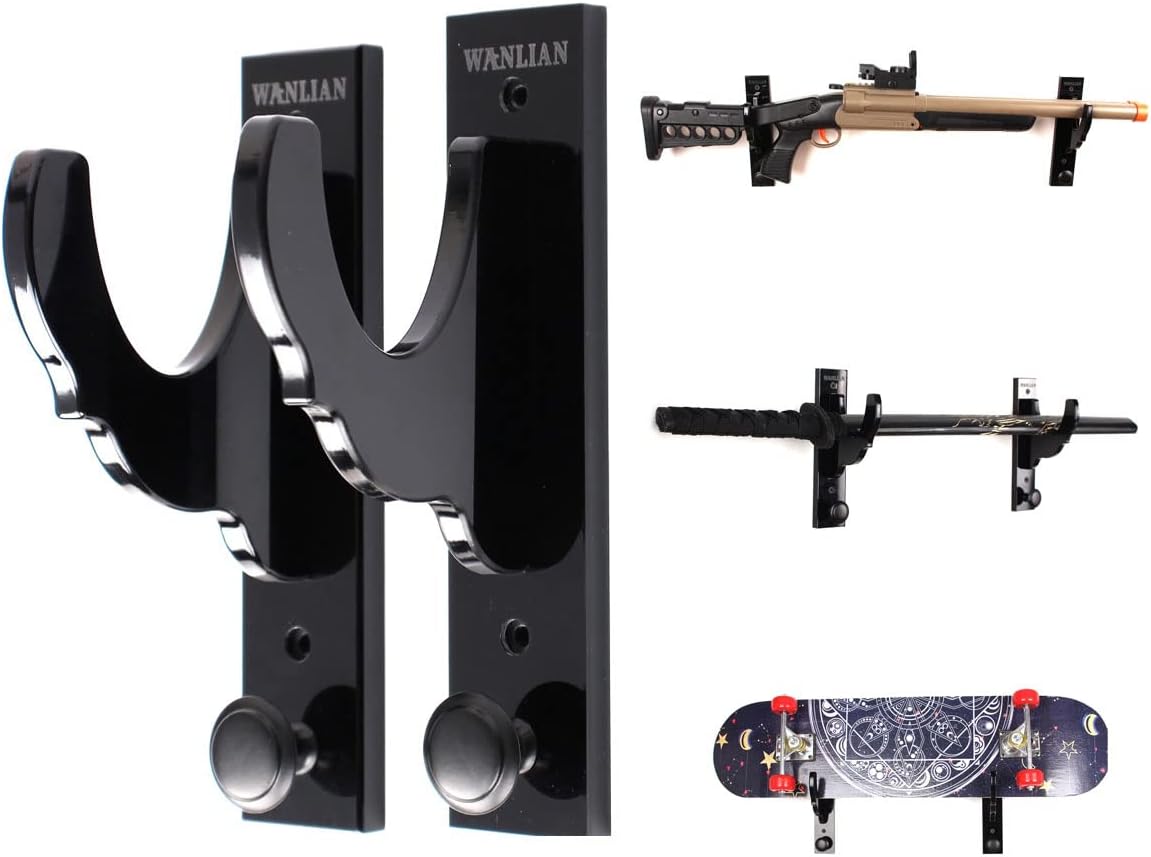Amazon.com: WANLIAN Acrylic Gun Rack Wall Mount Hold Up Displays ...