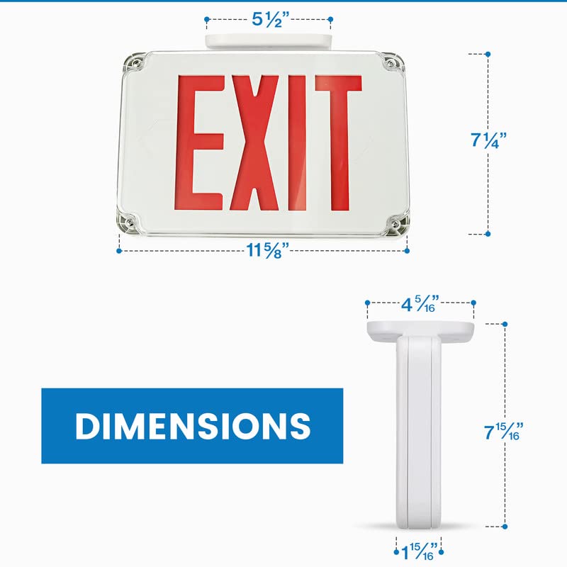 Snapklik.com : Red LED Emergency Exit Sign For Fire Escapes, Doors, And ...