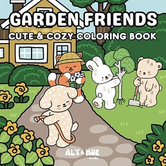 Amazon.com: Garden Friends: Cute and Cozy Coloring Book for Kids and ...