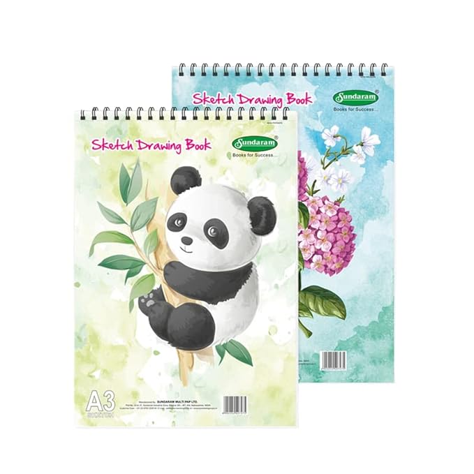 Sundaram A3 Sketch Book Spiral Bound, (Wiro) 36 Pages, (18 Sheets) 29 x ...