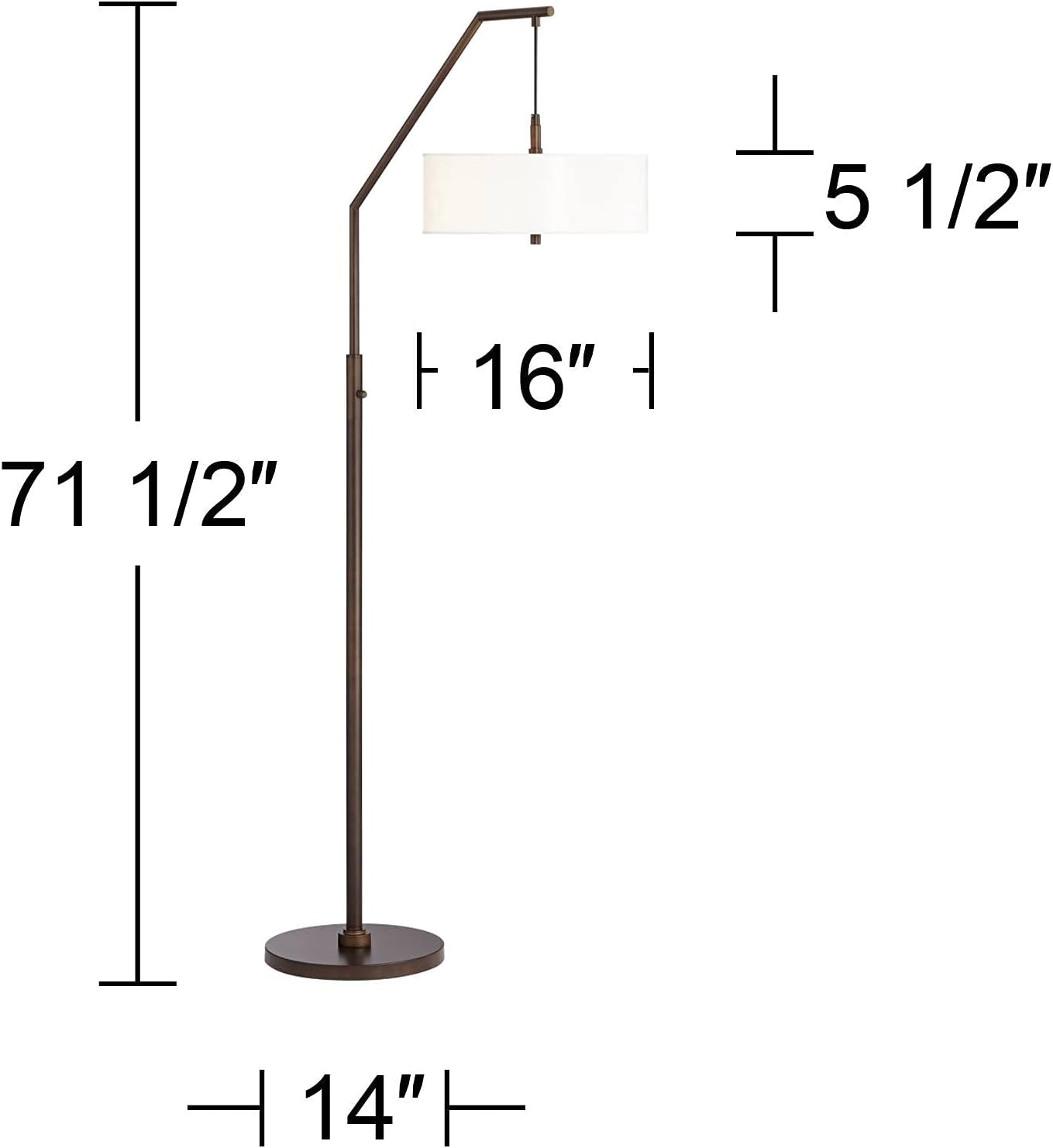 Buy Possini Euro Design Modern Farmhouse Downbridge Arc Floor Lamp 71 1 ...