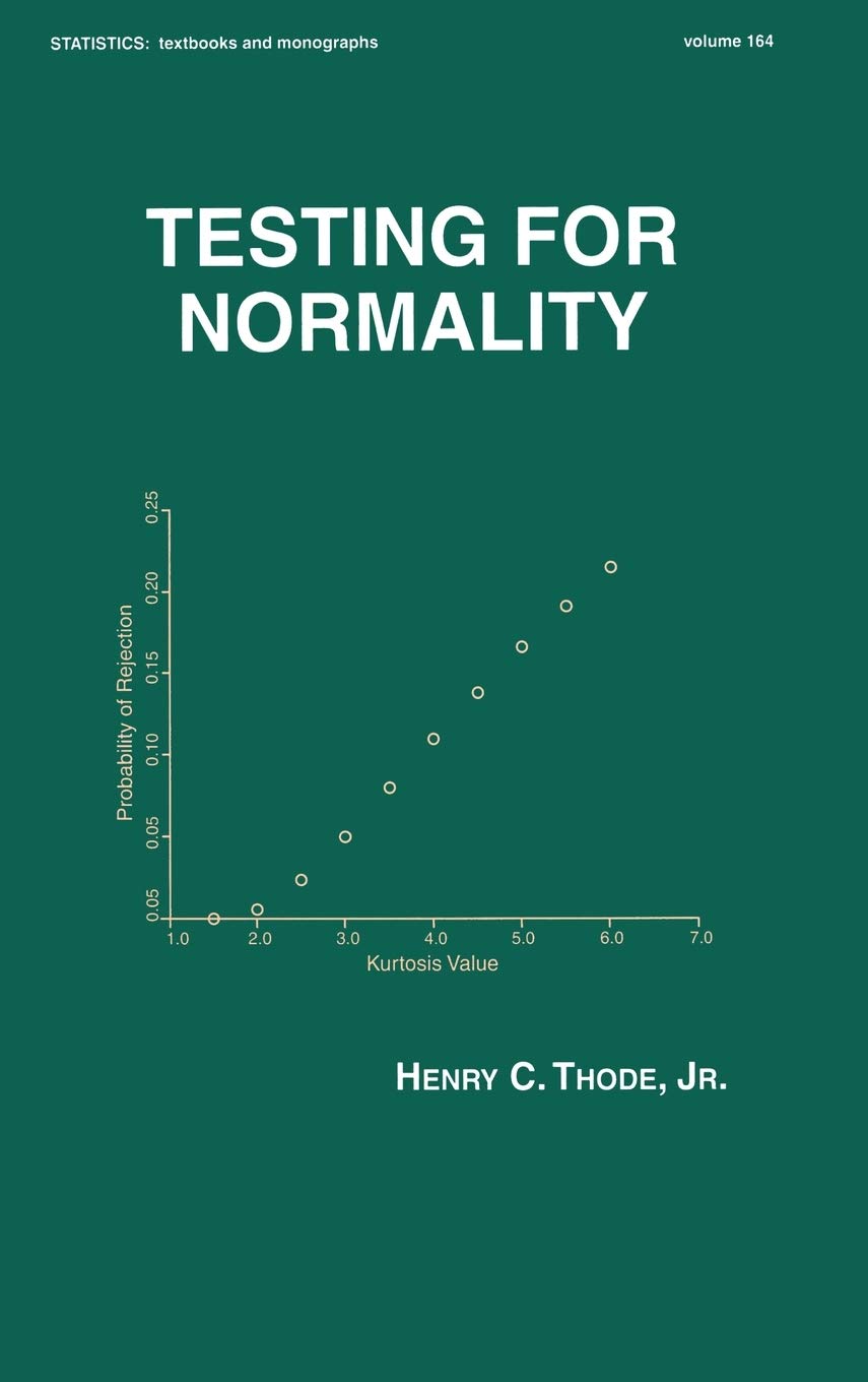 Amazon.com: Testing For Normality (Statistics: Textbooks and Monographs ...