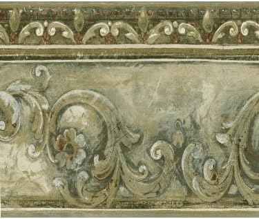 Amazon.com: Norwall Wallpaper Wall Border - 5 Yards by 7 Inches AR75353