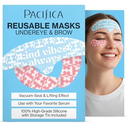 Pacifica Reusable Mask Set – Silicone Undereye & Brow Mask Set for ...