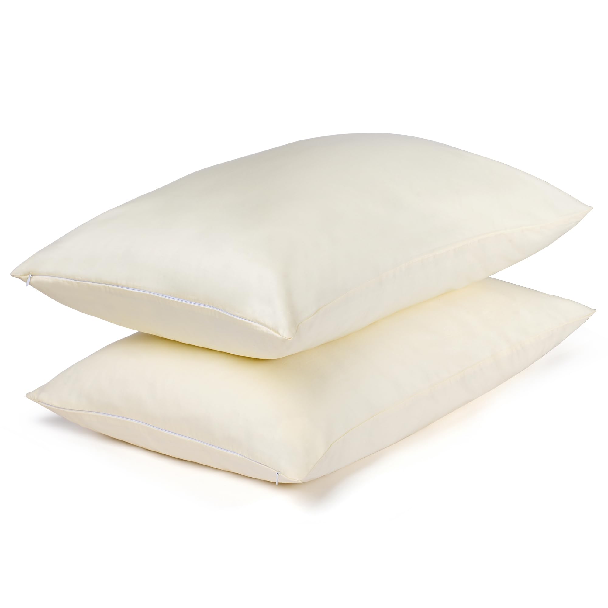 Amazon.com: Cotton Pillow Protectors/Cases King Size with Zipper 2 Pack ...