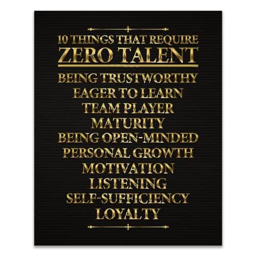 Amazon.com: Motivational Office Wall Art Print - 10 Things That Require ...