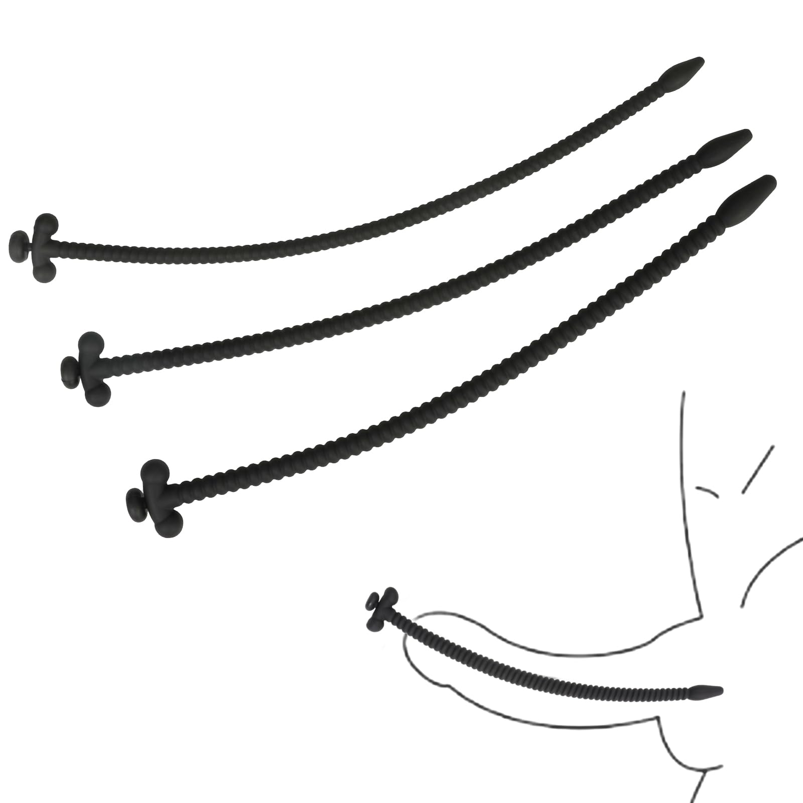 Amazon.com: JANNSK 3 Pcs Set Silicone Plug Urethral with Different Size ...