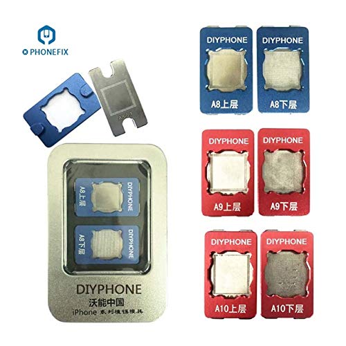 Buy Phone BGA Reballing Stencil for iPhone 5 6 6S 7 8 NAND PCIE A8 A9 ...