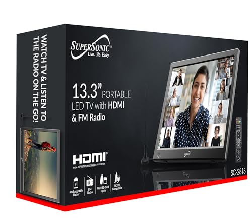 Snapklik.com : Supersonic SC-2813 13-Inch Portable LED TV