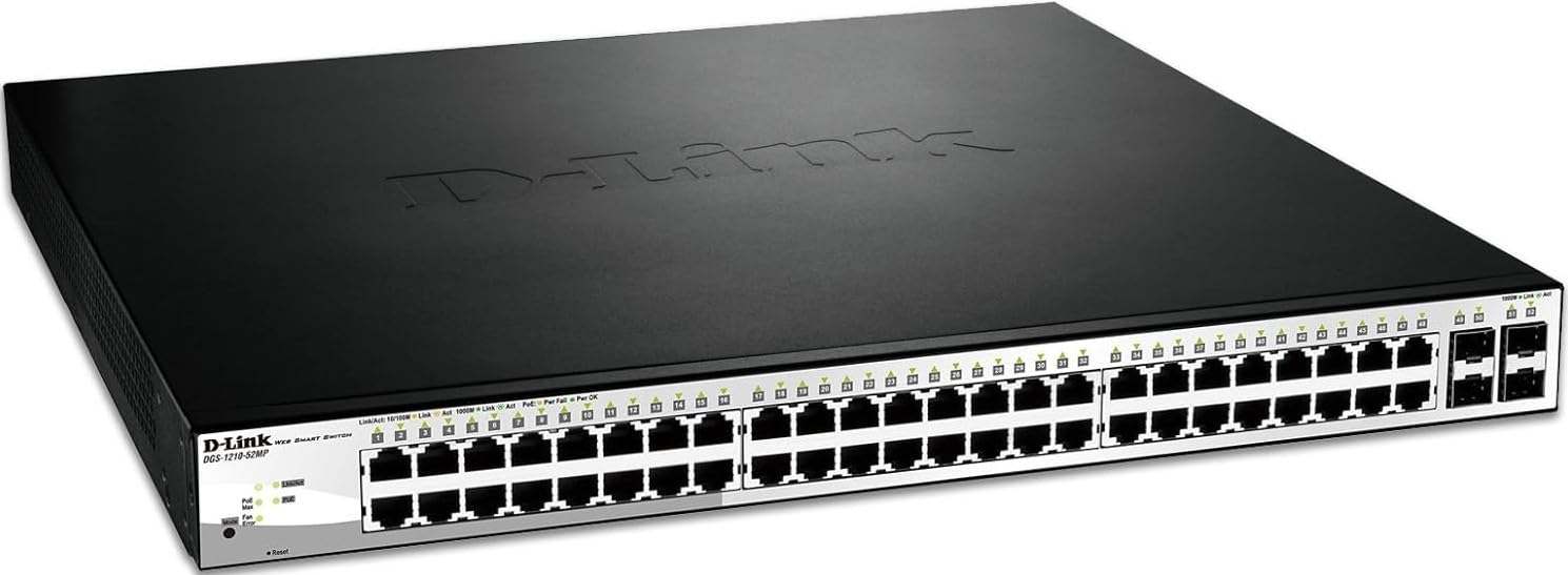 D-Link PoE+ Switch, 48 52 Port Smart Managed Layer 2+ Gigabit Ethernet ...
