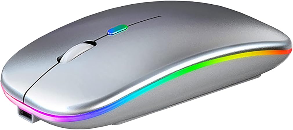 Amazon.com: WREANU Wireless Mouse Bluetooth Mouse Rechargeable LED ...