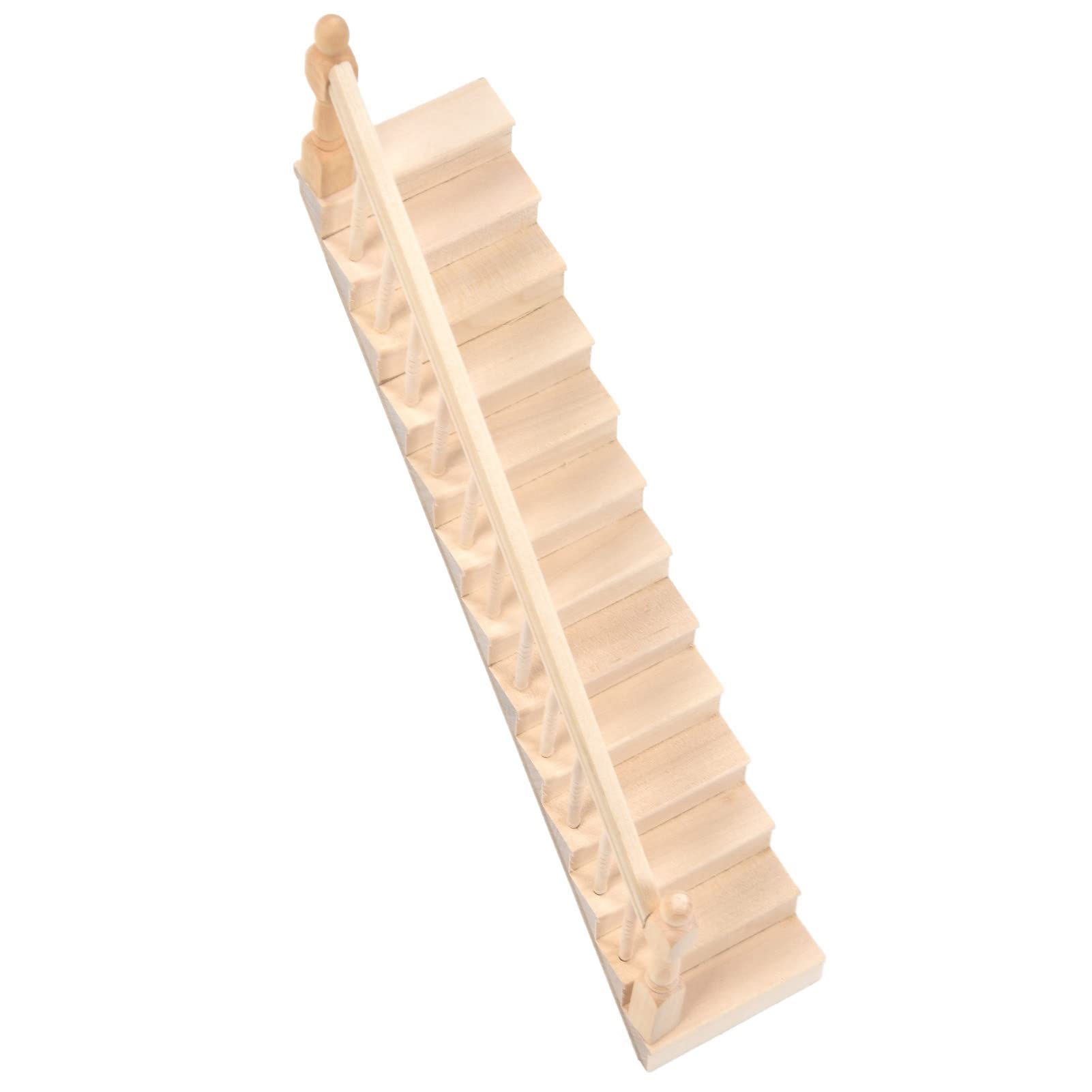 Buy LiebeWH Doll House Stairs Glossy 12 Scale Staircase Dollhouse ...