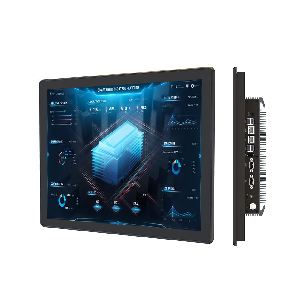 Amazon.com: YanKe 15.6" Industrial Computer Touch Screen 10 Point Touch ...