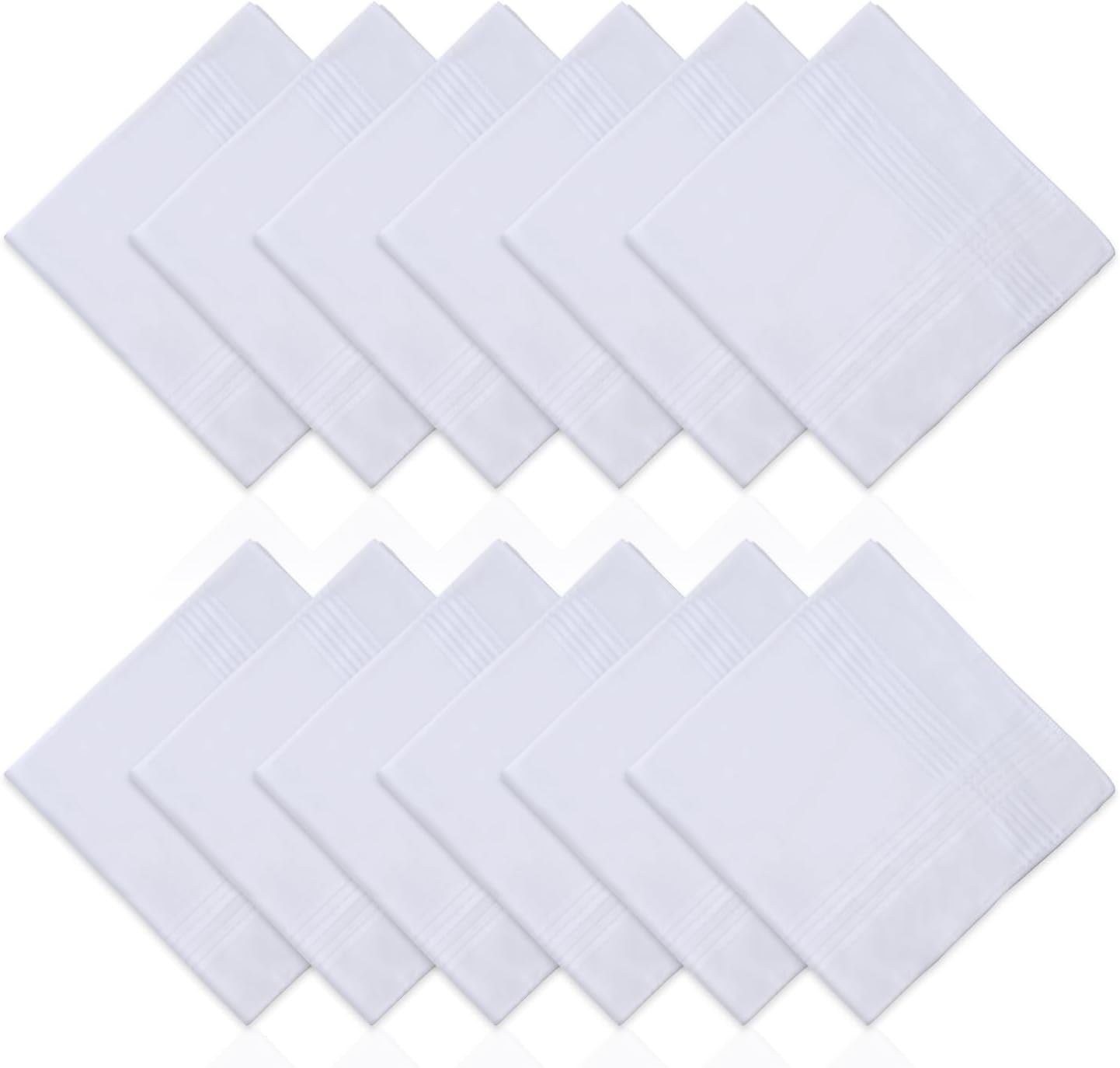 YEERSUO Men's Handkerchiefs 12 PCS, 100% Soft Cotton Handkerchiefs for ...