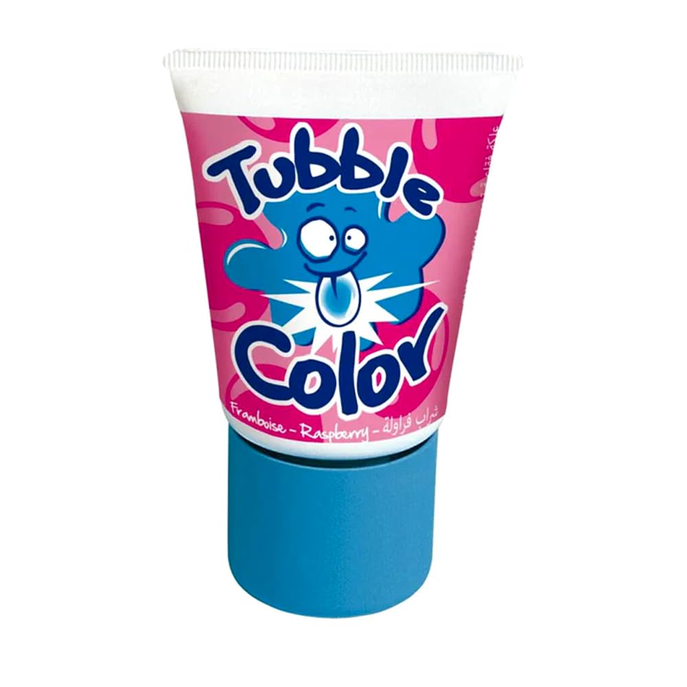Tubble Gum Blue Raspberry 35g - Squirty Bubble Gum, Bursting with Blue ...