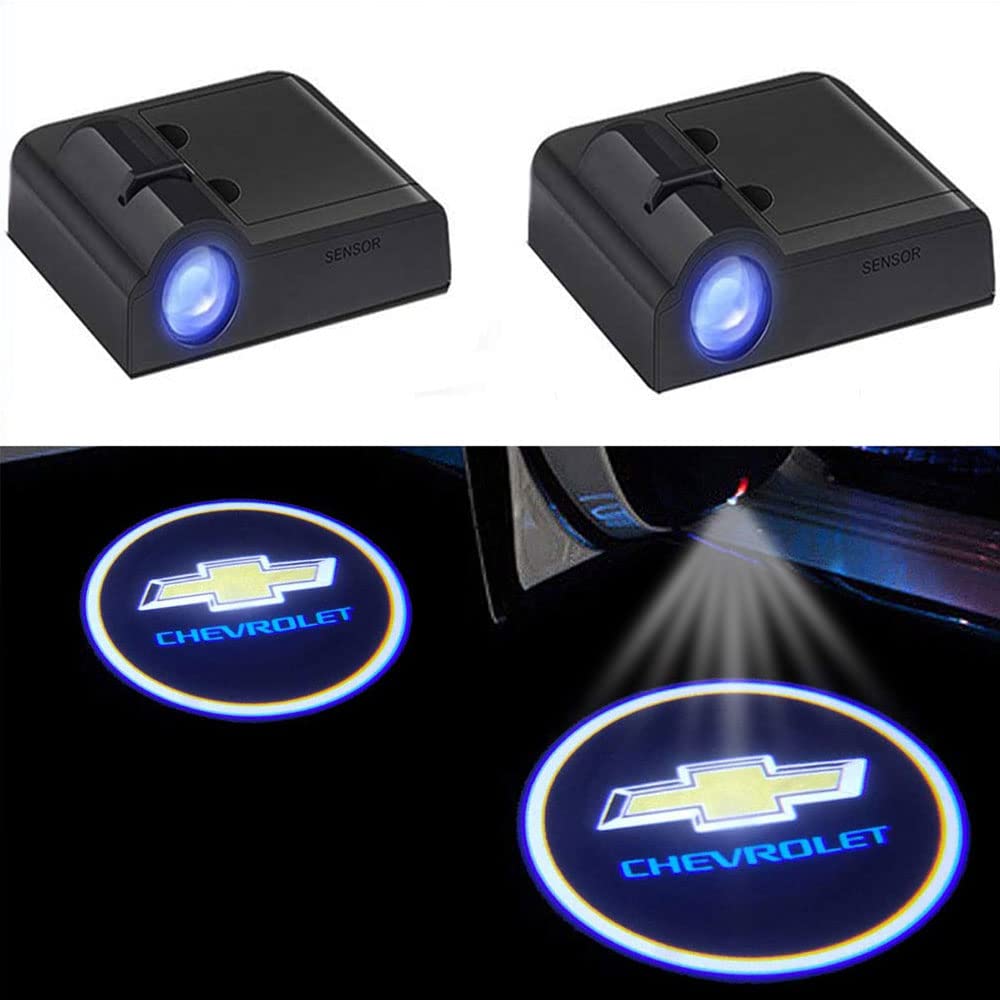 Buy 2Pcs for Car Door Lights Logo for Chevrolet, Car Door Led Projector ...