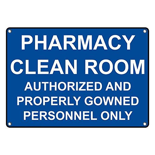 Weatherproof Plastic Pharmacy Clean Room Sign with English Text: Amazon ...