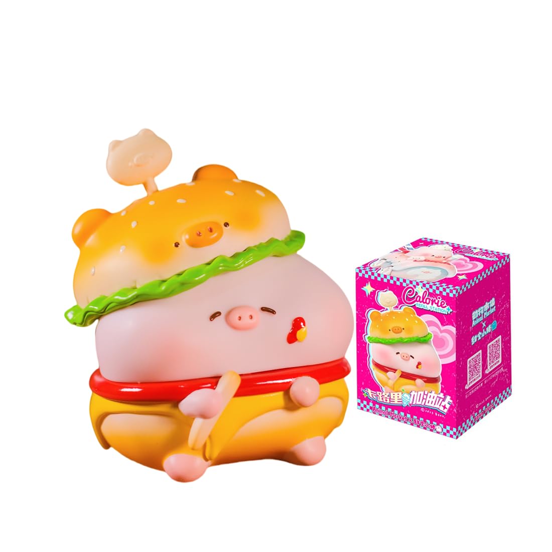 Amazon.com: maidimiao Sweet Pig Blind Box Figures Calorie Refill ...