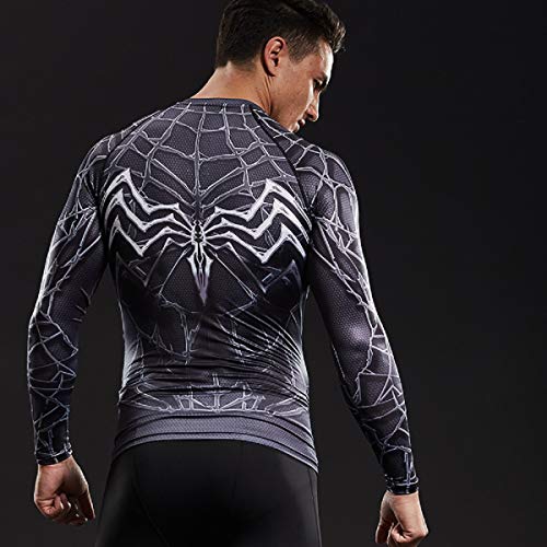 Buy COOLMAX Raglan Sleeve Venom Compression Shirt 3D Print T Shirt for ...