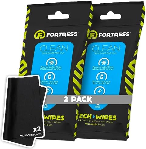 Amazon.com: Fortress Electronic Wipes with Microfiber Cloth (25 ct ...