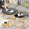 VOWNER Coffee Tables For Living Room-Small Round Coffee Table Set Of 2 ...