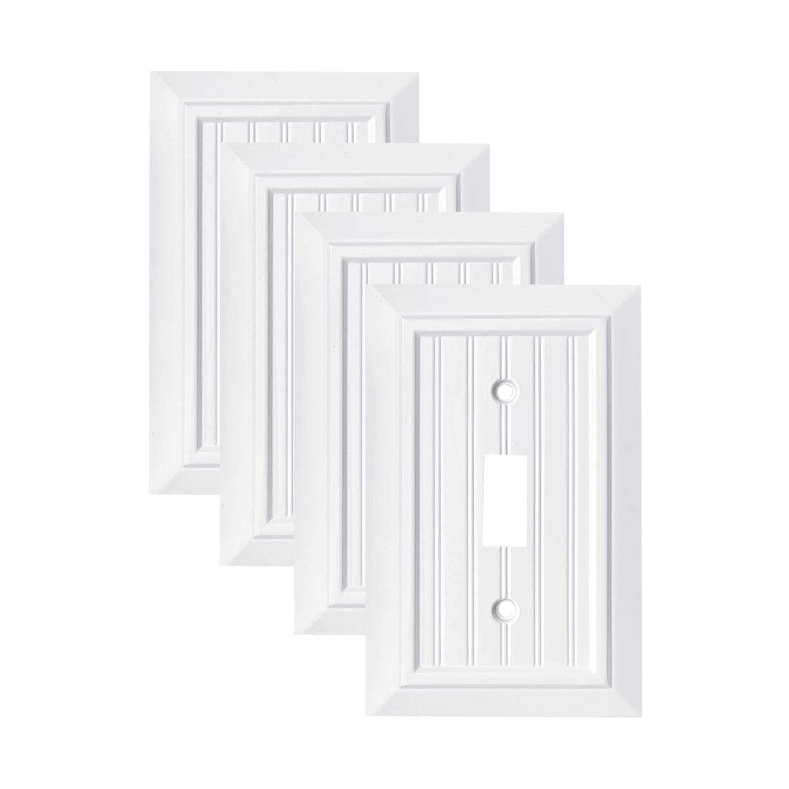 Pure White Classic Beadboard Wall Plates,Light Switch Covers,Electrical ...