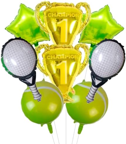 Amazon.com: Set of 5 Tennis Ball Sport 18" Foil Party Balloons : Home ...