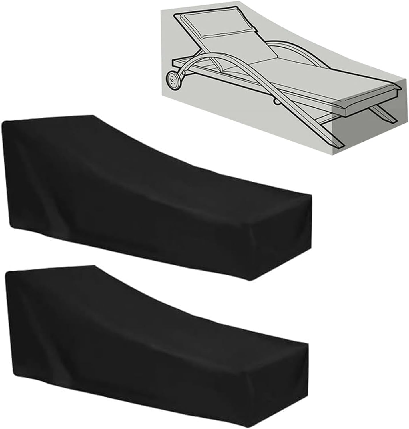 RYUREI Garden Sun Lounger Cover, Chaise Lounge Cover, Waterproof Patio ...