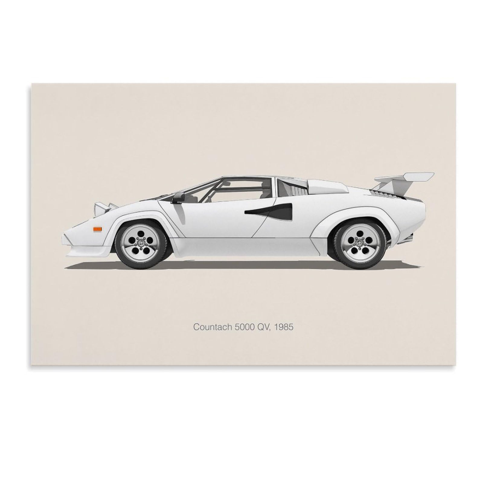 Amazon.com: Lamborghini Countach Vintage Super Car Poster Retro Car ...