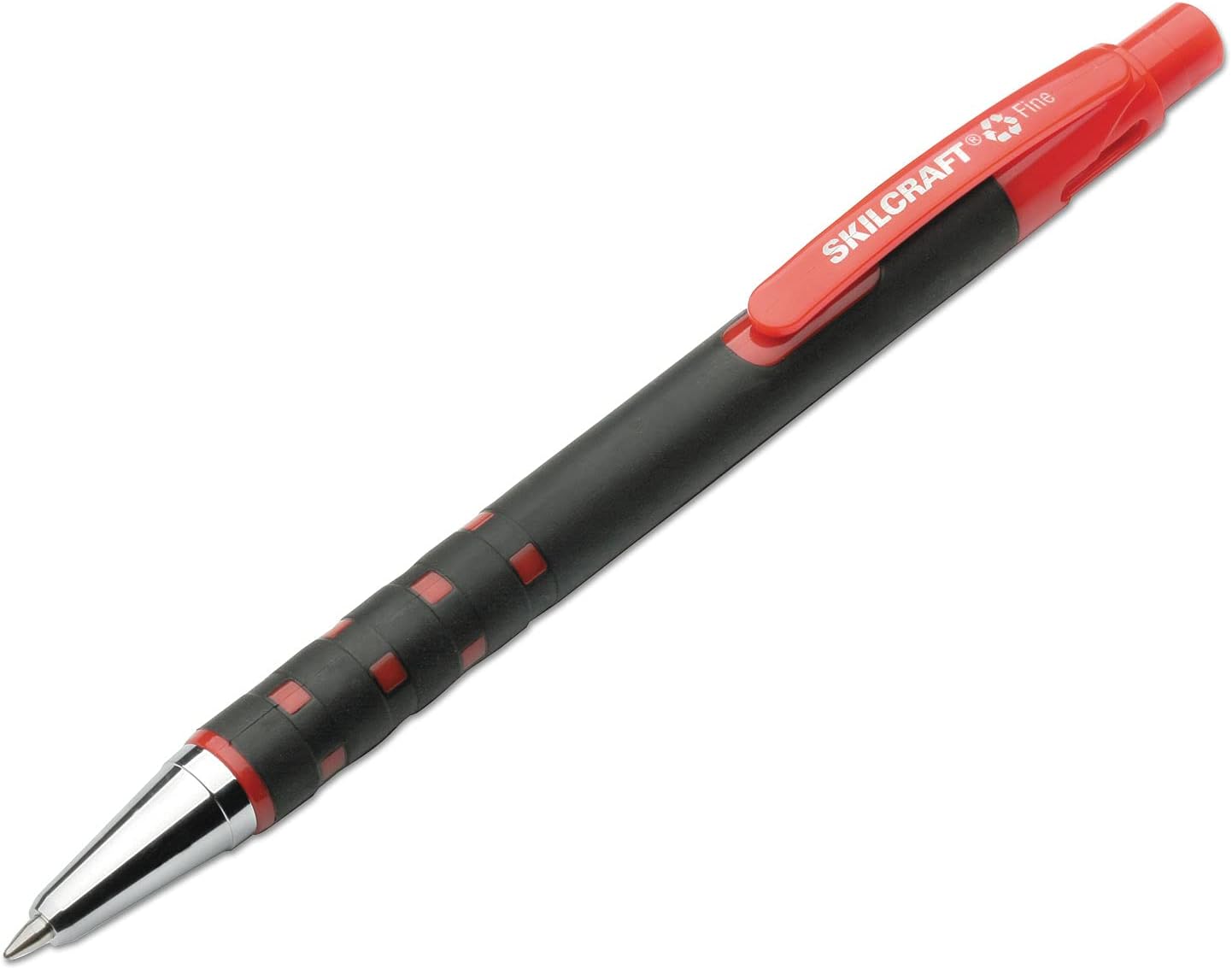 Amazon.com : AbilityOne - Rubberized Ballpoint Pen - Red Ink, Fine ...