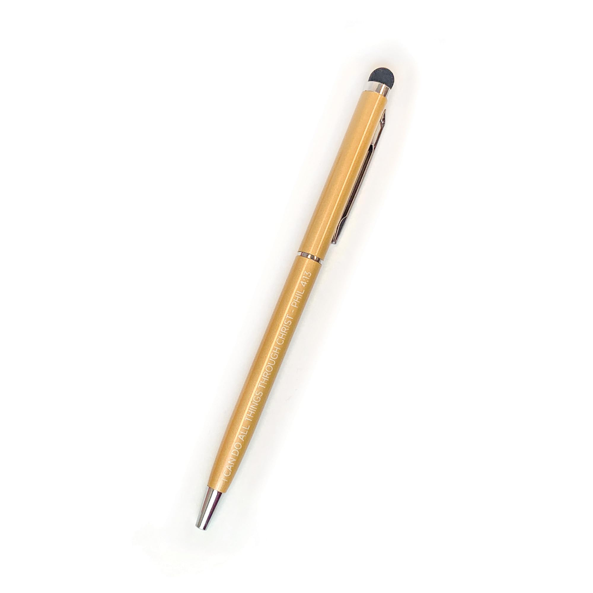 Amazon.com : Scripture Pens With Stylus - I Can Do All Things, Gold ...