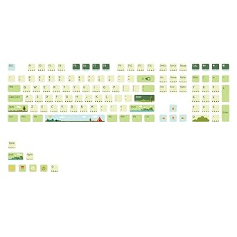 Amazon.com: AKKO Summer Green Pudding Keycap Set, ANSI - ASA ...