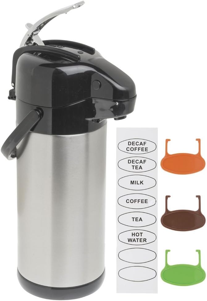Amazon.com | HUBERT Airpot Coffee Server with Lever Lid 3 Liter ...