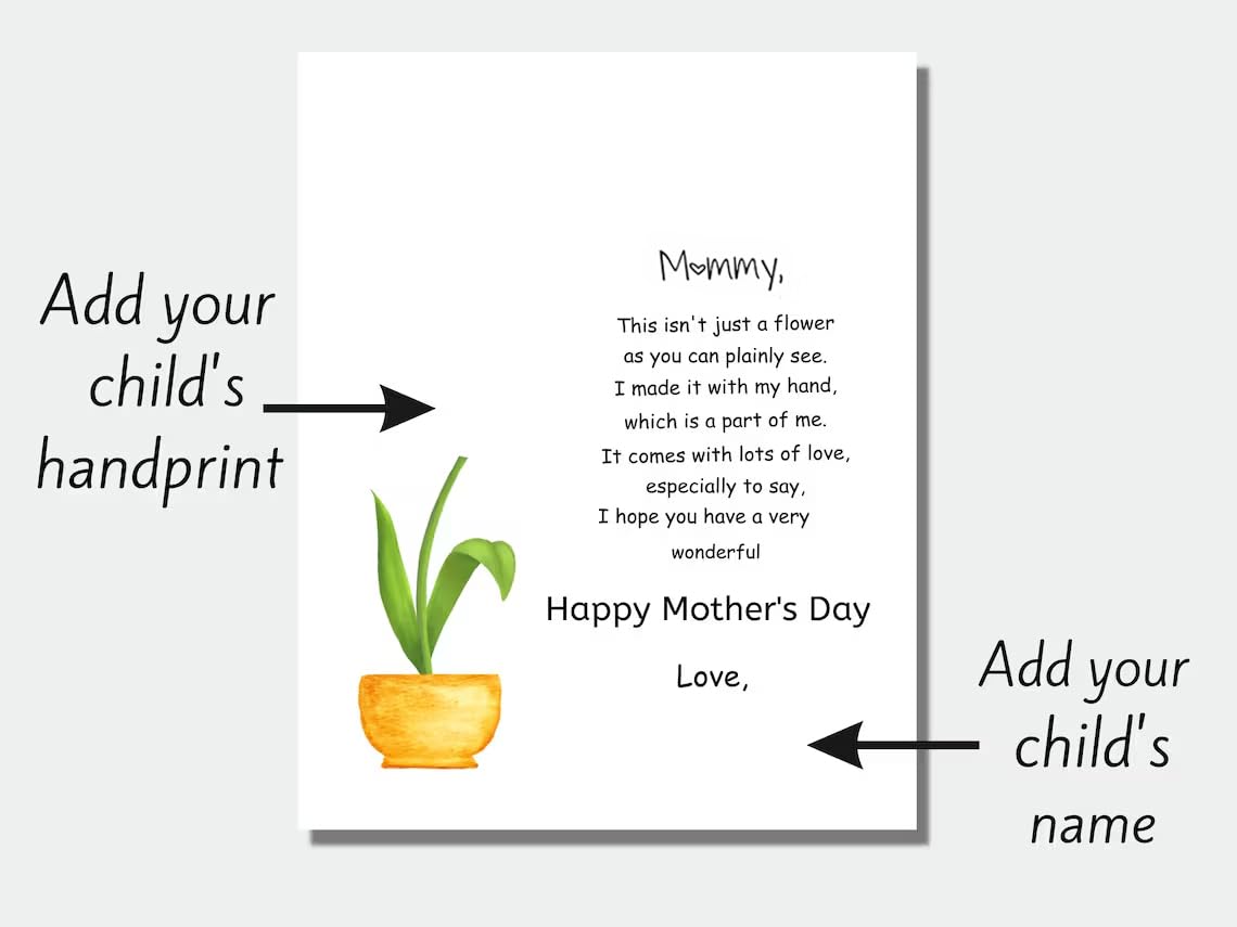 Mother's Day Flower Pot Poem