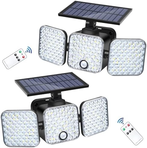 J luster Solar Flood Lights with Remote Control, 2500 LM 188 Led ...