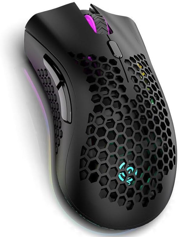 Mouse Sem Fio BM600 com LED RGB, USB, 2.4G, ergonômico (preto) | Amazon ...