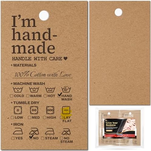 Havongki - 100 Pack - Handmade Care Instructions Hang Tags Cards Labels ...