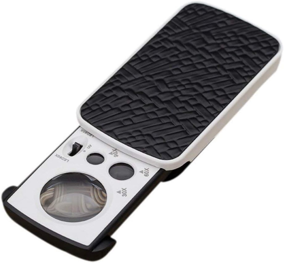 Amazon.com: Pocket Magnifying Glass 3X & 6X LED Lighted Magnifier Slide ...