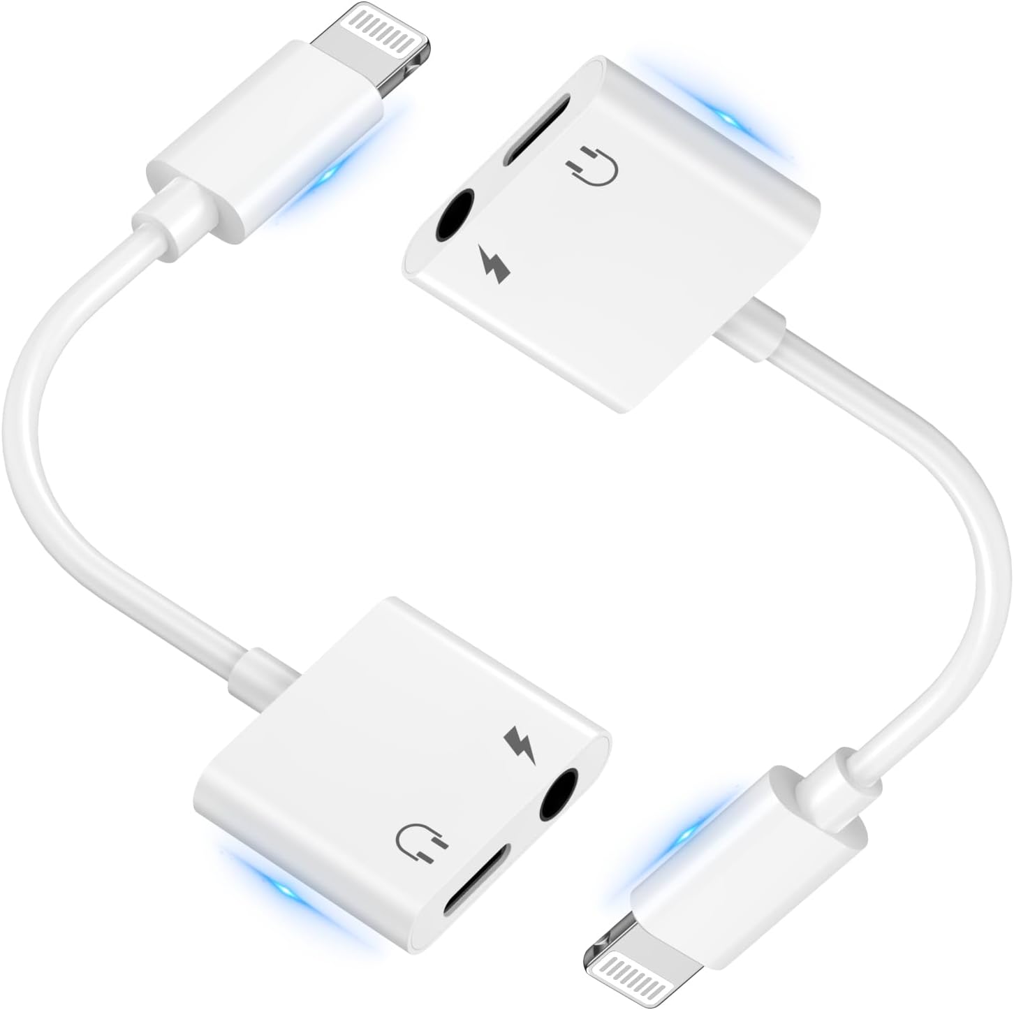 Amazon.com: [Apple MFi Certified] iPhone Headphones Adapter, 2 Pack 2 ...