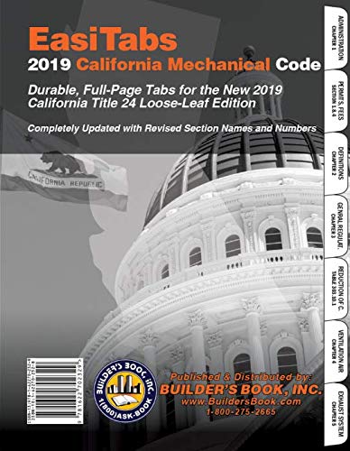 California Mechanical Code, 2019 Title 24, Part 4 Loose-Leaf EasiTabs ...