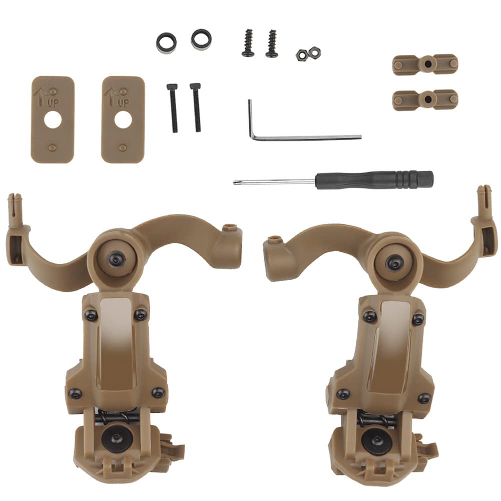 Buy Helmet Rail Adapter for Headset, Multi-Angle Adjustable Headphones ...