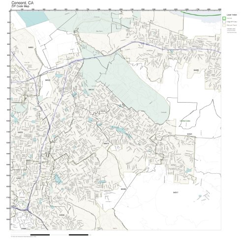 ZIP Code Wall Map of Concord, CA ZIP Code Map Not Laminated: Amazon.com ...