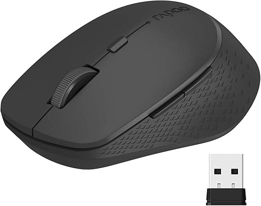 Amazon.com: Rapoo M300G Silent Wireless Mouse, Bluetooth Mouse for Laptop, 2.4GHz with USB ...