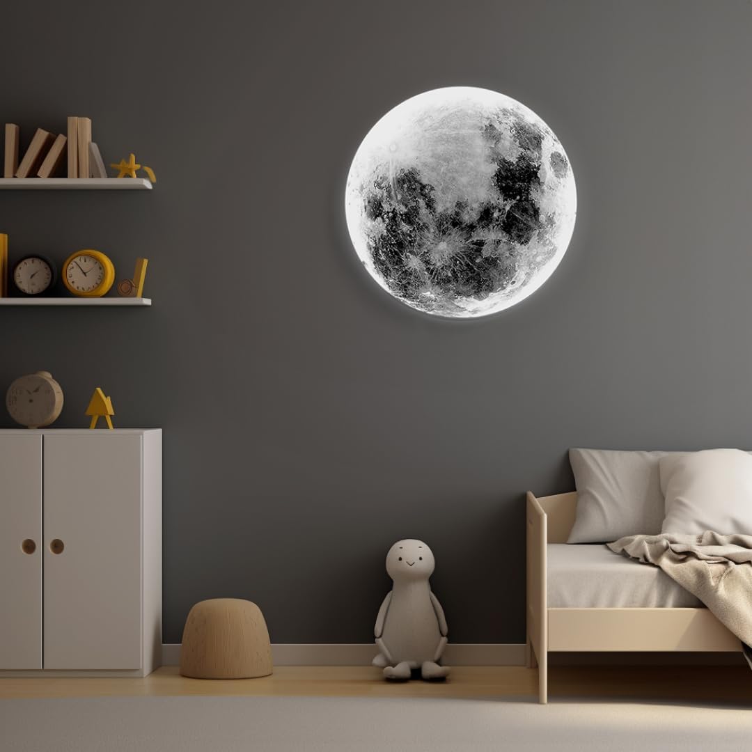 𝗠𝗢𝗗 𝗟𝗜𝗚𝗛𝗧𝗜𝗡𝗚 Luna | Modern Moon Wall Light, LED Wall Lights for Bedroom ...